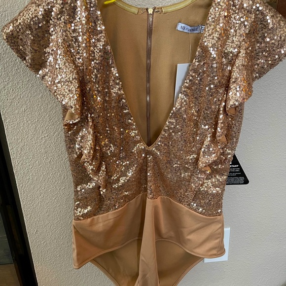 Tops | Sexy Gold Body Suit | Poshmark